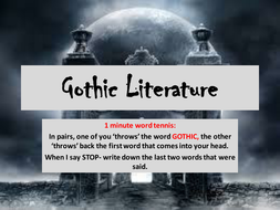 Introduction to Gothic Themes. by sammatthew | Teaching Resources
