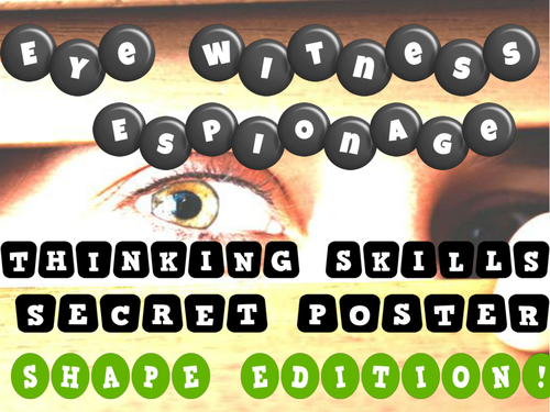 Hidden thinking skills poster: Team work, problem solving, discussion ...