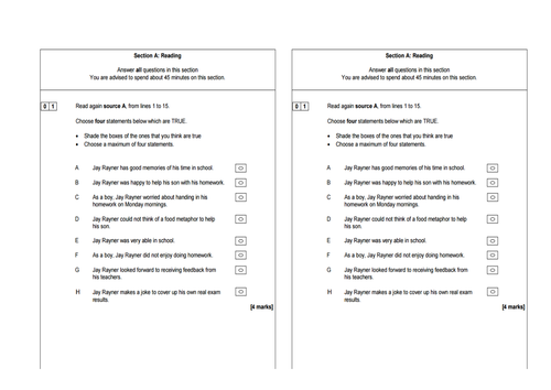 AQA English Language Paper Two | Teaching Resources