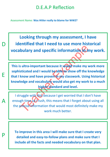 Metacognition reflection lesson | Teaching Resources