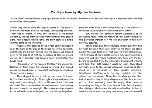 KS2 or KS3 Gothic Fiction narrative writing unit of work | Teaching ...