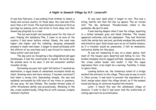 KS2 or KS3 Gothic Fiction narrative writing unit of work | Teaching ...