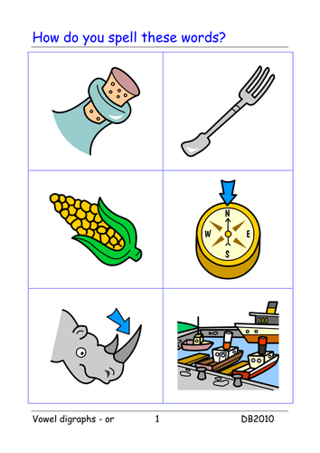 Phase 3: 'or' sound [as in north, sort]: table/group cards, activities ...