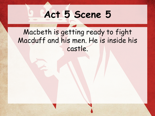 Macbeth: Act 5 Scene 5 analysis | Teaching Resources