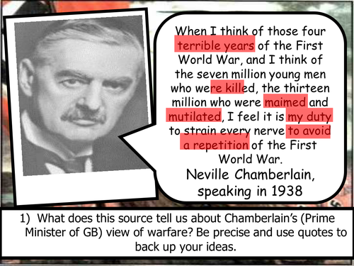 Causes of WWII: Appeasement / Chamberlain / Munich | Teaching Resources