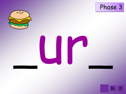 Phase 3: 'ur' sound [as in surf, urgent]: table/group cards, activities and presentation ...