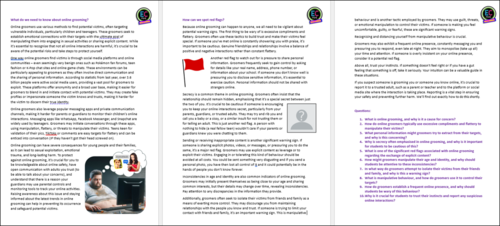 Online Grooming - Online Safety PSHE | Teaching Resources