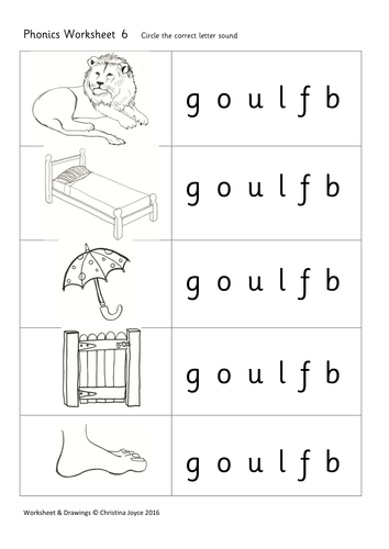 Phonics Picture Match 6 - GOULFB by BeeMistress - Teaching Resources - TES