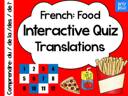 French Interactive Quiz: Food | Teaching Resources