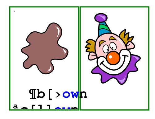 Phase 3: 'ow' sound [as in brown, allow]: table/group cards, activities ...