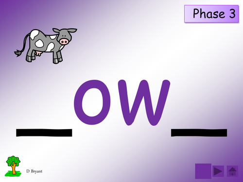 Phase 3: 'ow' sound [as in brown, allow]: table/group cards, activities and presentation ...