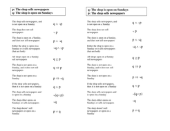 Ib Maths Studies Logic Introduction To Symbolic Notation Teaching