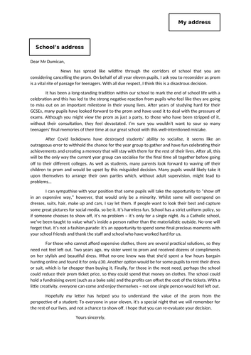 GCSE Letter Writing (Formal & Informal) | Teaching Resources