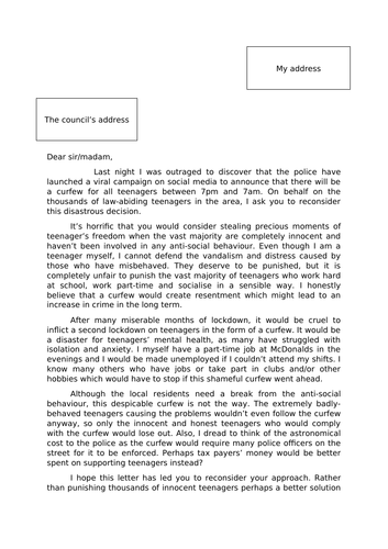 GCSE Letter Writing (Formal & Informal) | Teaching Resources