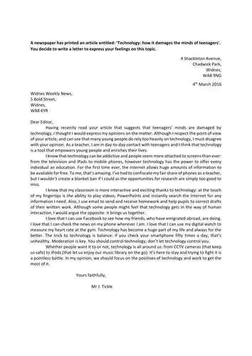 GCSE Letter Writing (Formal & Informal) | Teaching Resources