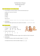 Decimals Revision | Teaching Resources