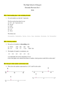 Decimals Revision | Teaching Resources
