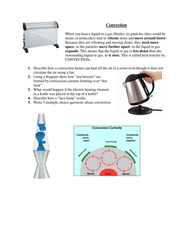 Heat transfer worksheets | Teaching Resources