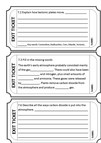Chemistry 1 exit tickets aqa | Teaching Resources