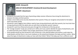 Child Development Theory Revision Cards - Early Years Educator Unit 1 ...