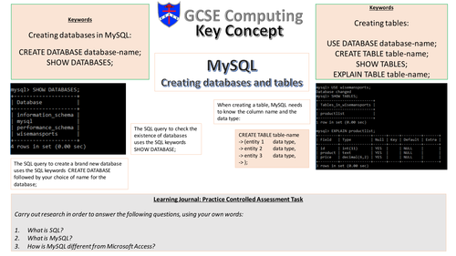 A452 MySQL | Teaching Resources