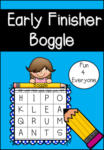 Literacy Game - Early Finisher Boggle (fun for everyone) | Teaching ...