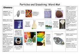 Dissolving, mass of solutions KS3 year 7 | Teaching Resources