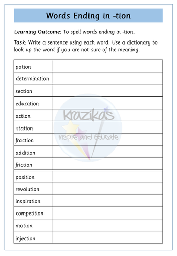 tion suffix | Teaching Resources