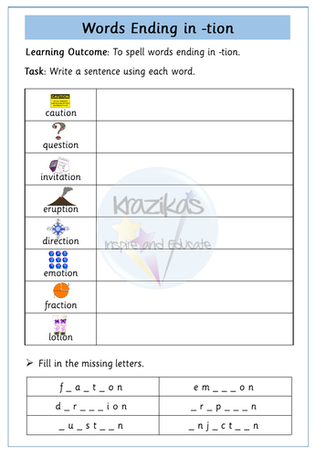 tion suffix | Teaching Resources
