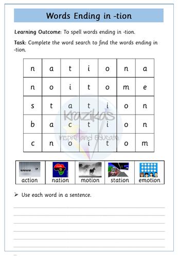 tion suffix | Teaching Resources