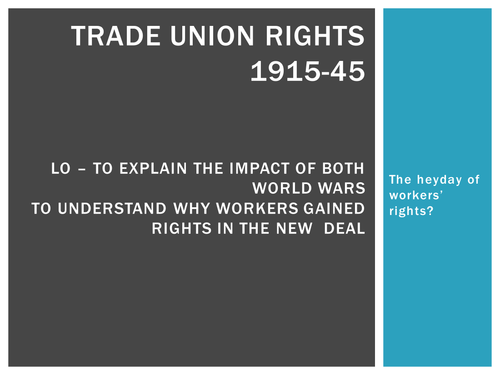 OCR Trade Union Rights 1865-1992 | Teaching Resources