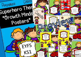 Growth Mindset Display (Superhero Themed for EYFS/KS1) by ...