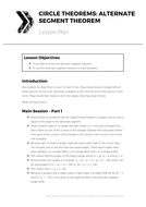 Circle Theorems: Alternate Segment Theorem - Complete Lesson | Teaching Resources