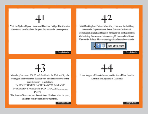 Google Earth **TASK CARDS** | Teaching Resources