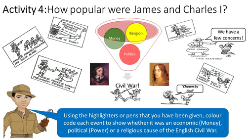 Continuum Exercise: Causes of the English Civil War | Teaching Resources