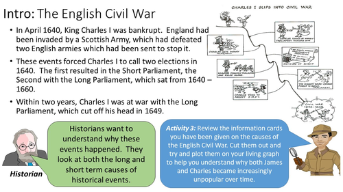 Continuum Exercise: Causes of the English Civil War | Teaching Resources
