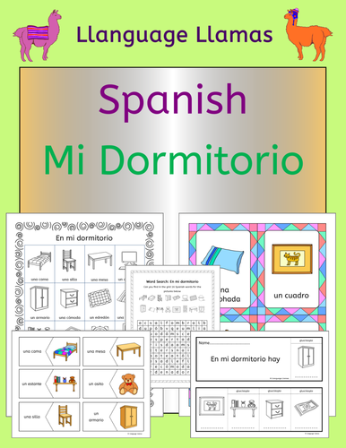 Spanish Bedroom Vocabulary - Mi Dormitorio | Teaching Resources