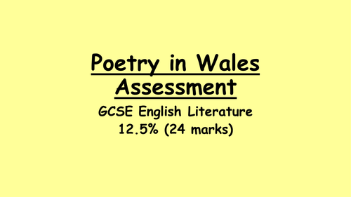 WJEC POETRY IN WALES/WELSH WRITING IN ENGLISH: 'In September' by John ...