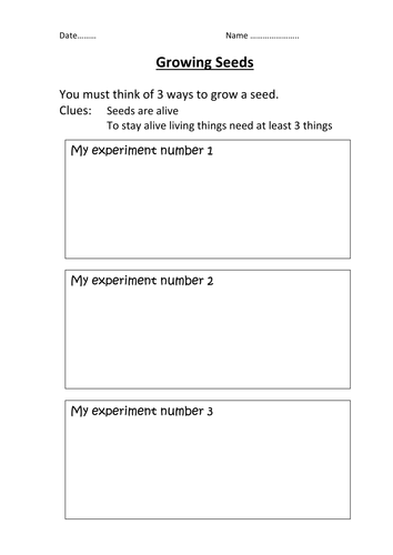 Growing seeds | Teaching Resources