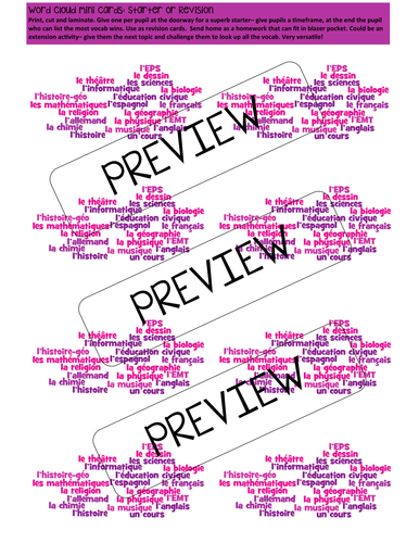 Mini Word Clouds:The Bundle | Teaching Resources