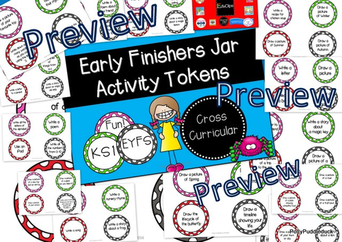 Early Finishers Jar Activity Tokens (EYFS/KS1) | Teaching Resources