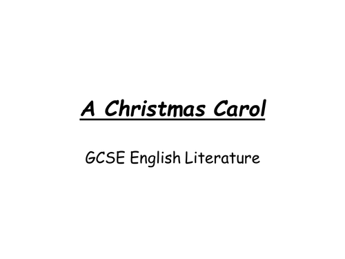 A Christmas Carol GCSE Revision PowerPoint | Teaching Resources