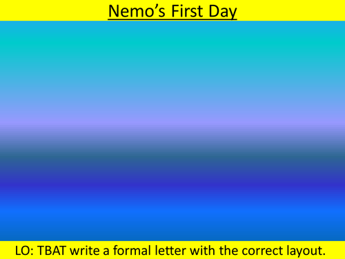 KS2 Writing - Finding Nemo and Angry Birds | Teaching Resources