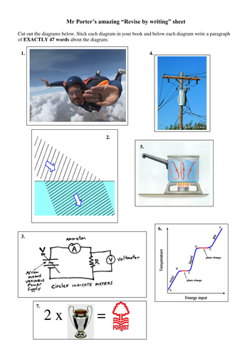 IGCSE Physics REVISION sheet | Teaching Resources