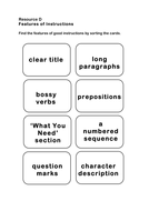 Features of Instructions Activity | Teaching Resources