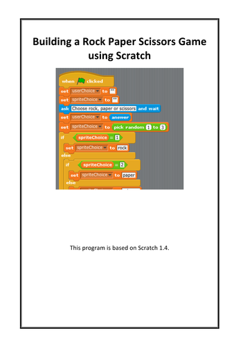 Building a Rock Paper Scissors game using Scratch | Teaching Resources