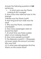 Titanic and cruise ships creative writing SOW | Teaching Resources