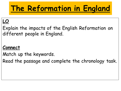The English Reformation | Teaching Resources