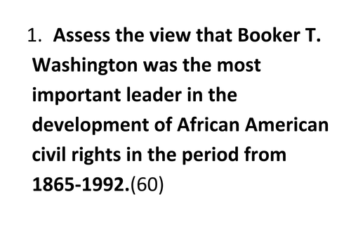 OCR African American Civil Rights 1865-1992 USA | Teaching Resources
