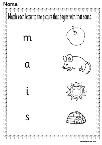 Phonics-Letters and Sounds, Phase 2 Letter sets 1 and 2 Resource Pack ...